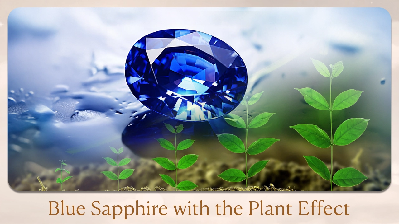 Blue Sapphire with the plant effect