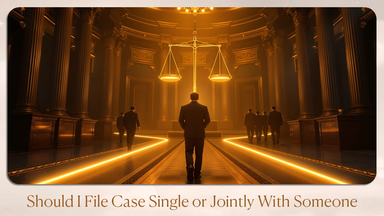 Should I File Case Single or Jointly with Someone Legal Advice