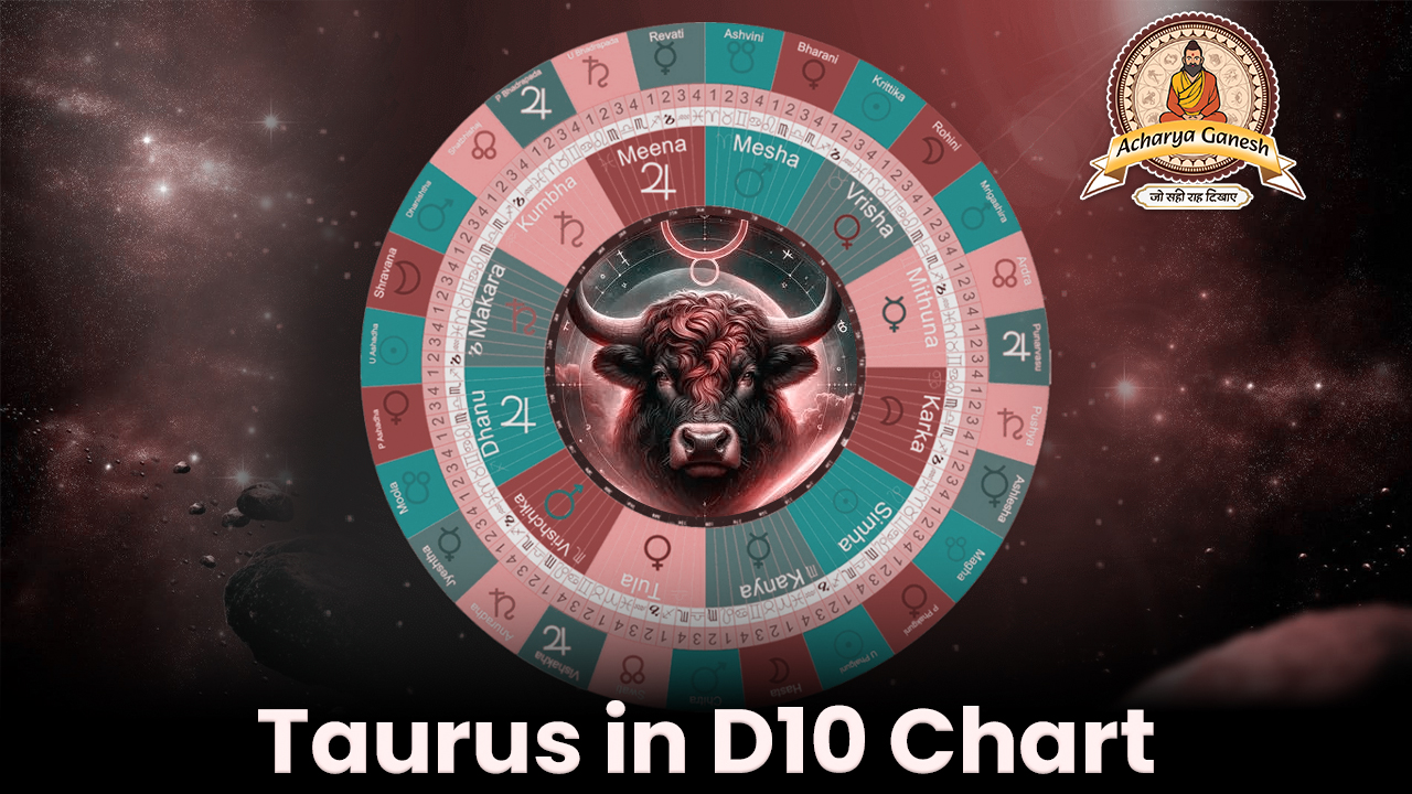 Taurus Ascendant in Dashamsha (D10) Chart